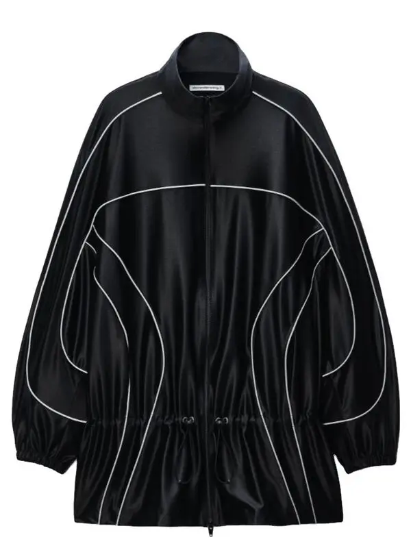 Alexander Wang Reflective Piping Drop Waist Mini Dress - Black