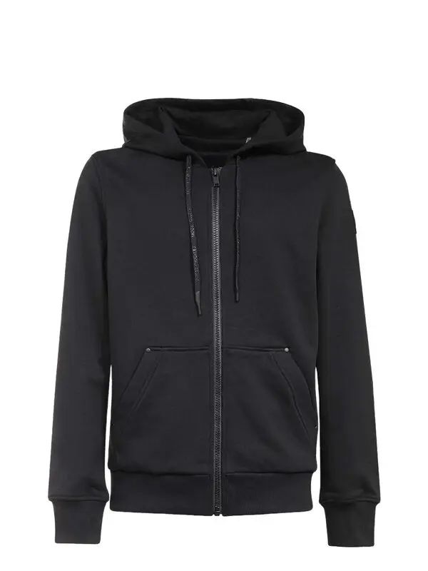 Moose Knuckles Cotton Zip-up Hoodie - Black