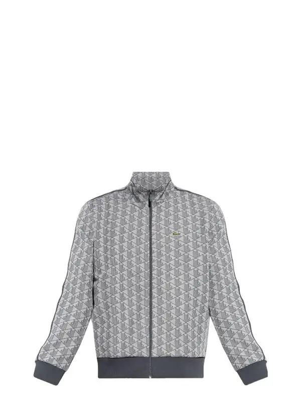 Lacoste Paris Monogram Zip Sweatshirt - Gray