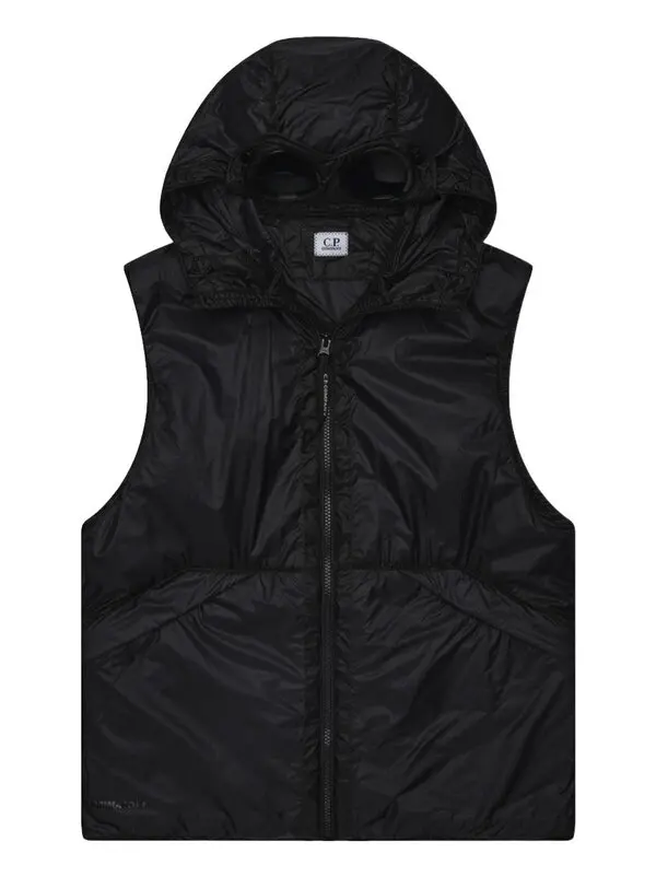 C.P. COMPANY Sleeveless Hooded Vest - Black