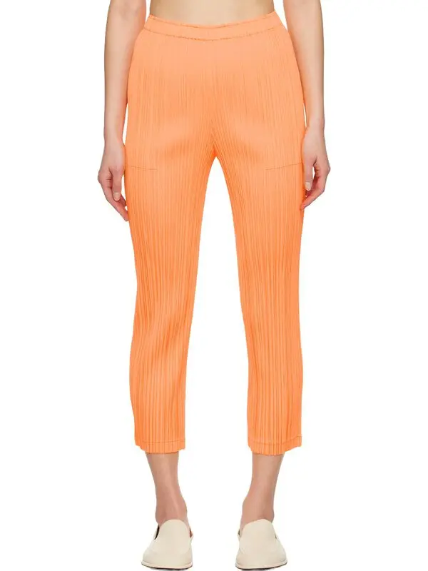 PLEATS PLEASE BY ISSEY MIYAKE Plissé High-waisted Leggings - Orange