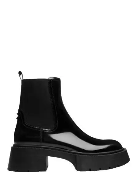 COACH Lug-sole Leather Chelsea Boots - Black