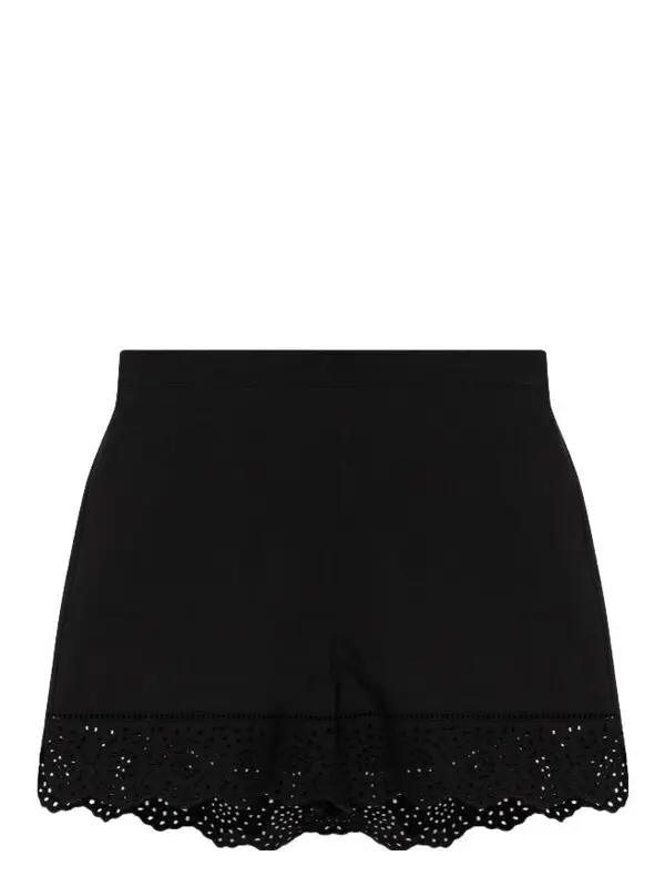 BY MALENE BIRGER Lace-trim Mini Shorts - Black