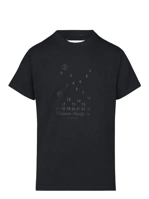 MAISON MARGIELA Graphic Print Short Sleeve T-shirt - Black