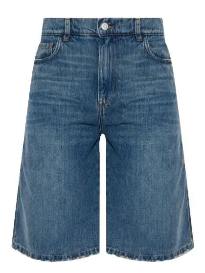 Coperni Belted Denim Shorts - Blue