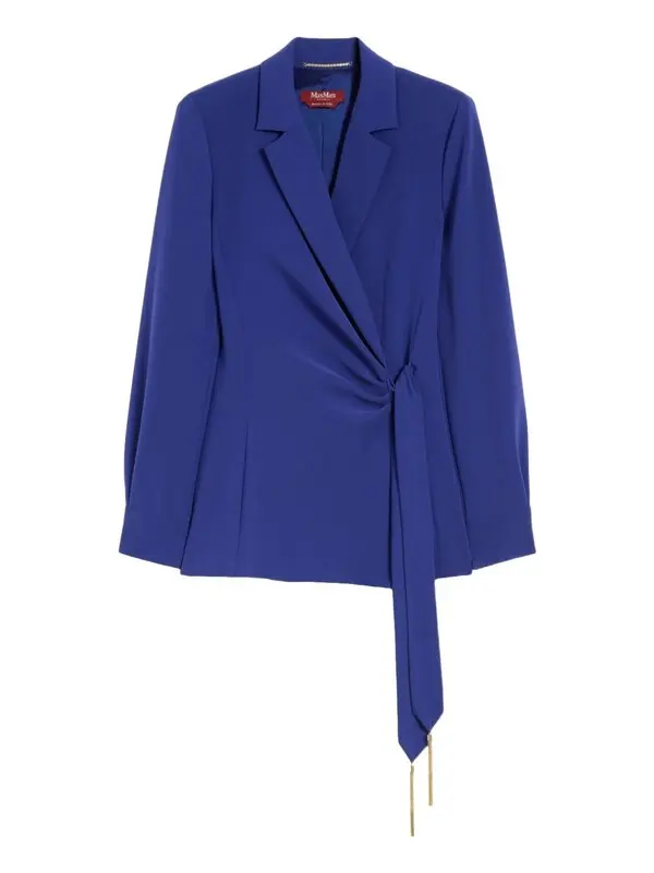 Max Mara Skipper Tie-detail Jacket - Cornflower Blue