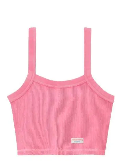 Alexander Wang Waffle-knit Cami Tank - Lotus Pink