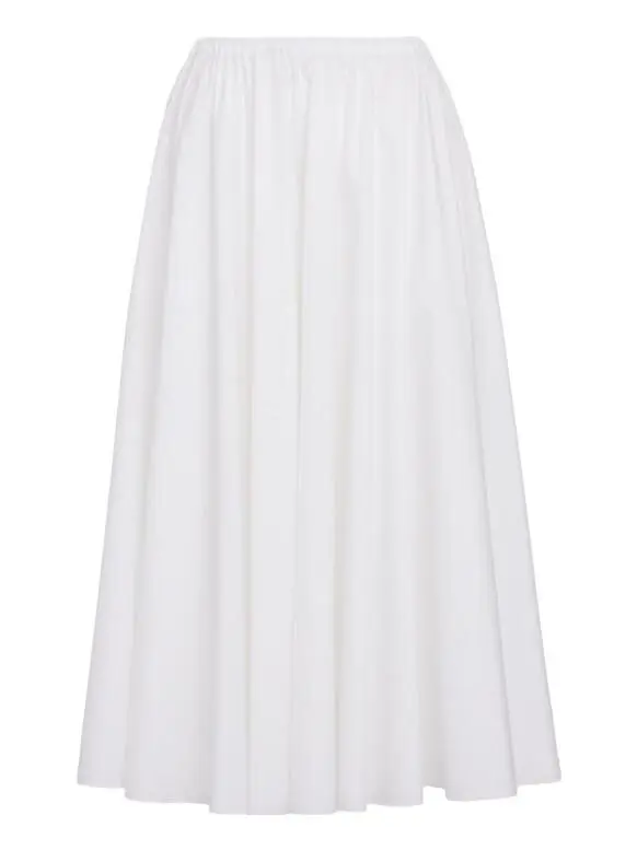 Fabiana Filippi Elastic Waist Midi Skirt - White