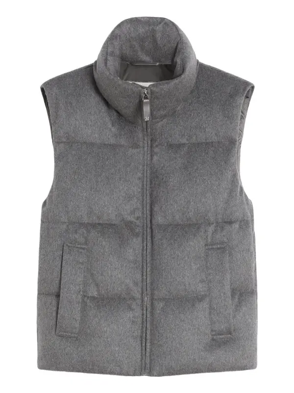 Max Mara Amoroso Quilted Down Gilet - Medium Gray