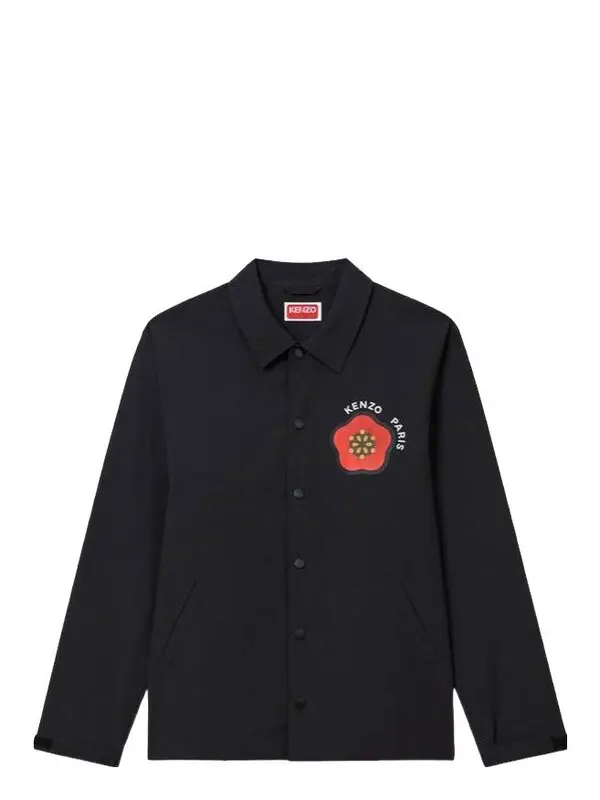 Kenzo Pop Light Coach Jacket With Graphic Print - Black