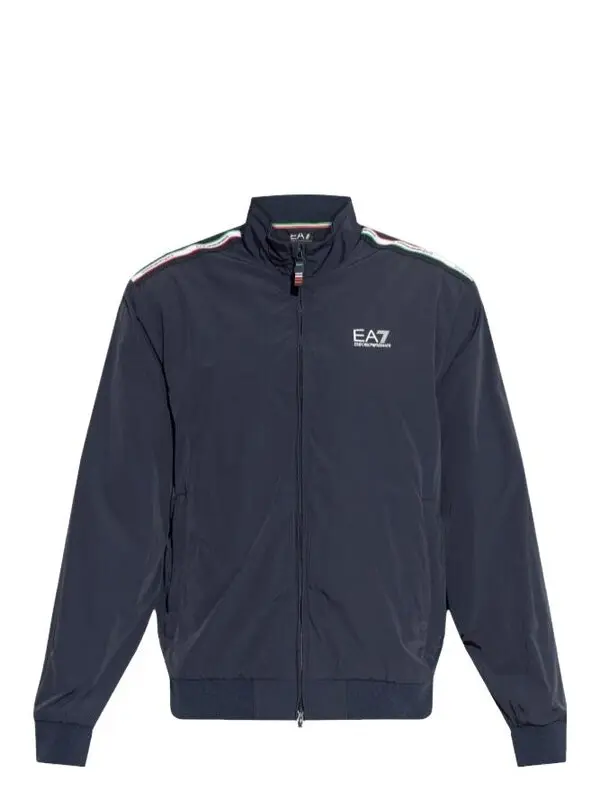 EA7 Zip-up Track Jacket With Logo Detail - Navy Blue