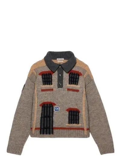 J.W.ANDERSON Jw Anderson House Polo Jumper - Gray