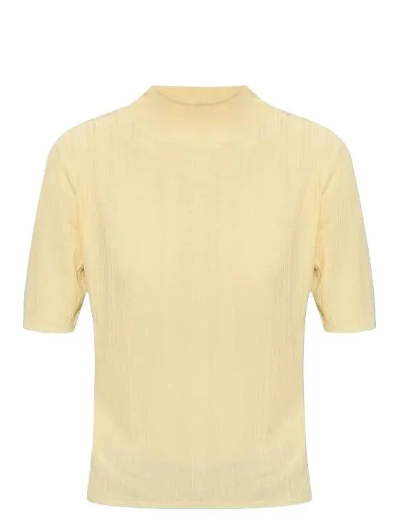 Officine Générale Ribbed Short-sleeve T-shirt - Nude