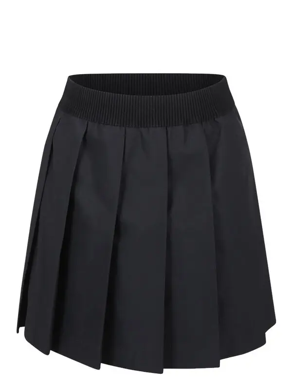 Moncler Pleated Skirt With Elasticated Waistband - Black
