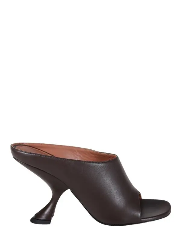 Amina Muaddi Taylor" Slipper 90 Nappa - Coffee