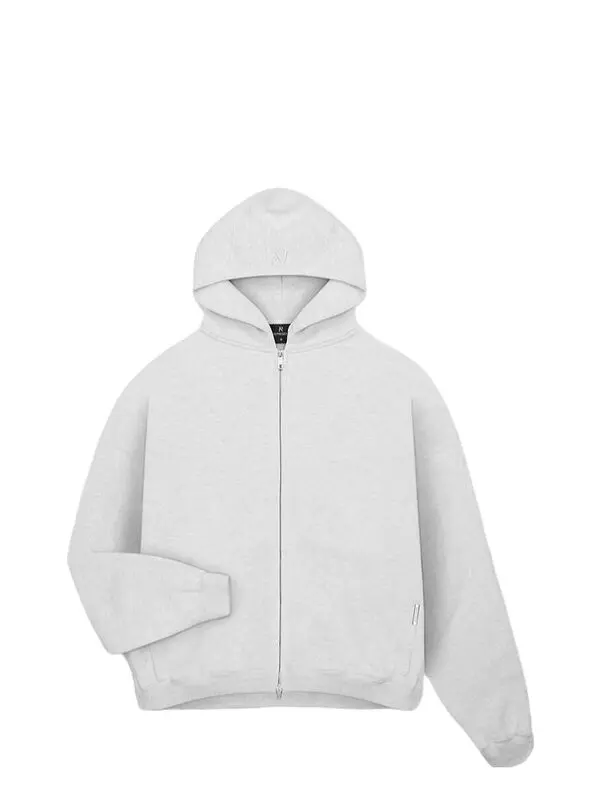 REPRESENT Initial Boxy Zip Through Hoodie - Ice Gray