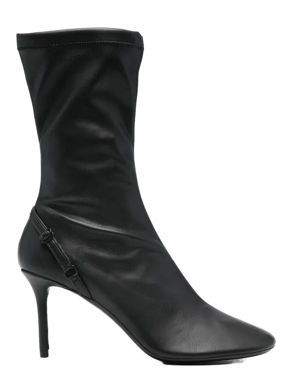 COURREGES Oblique Zipped Boots - Black