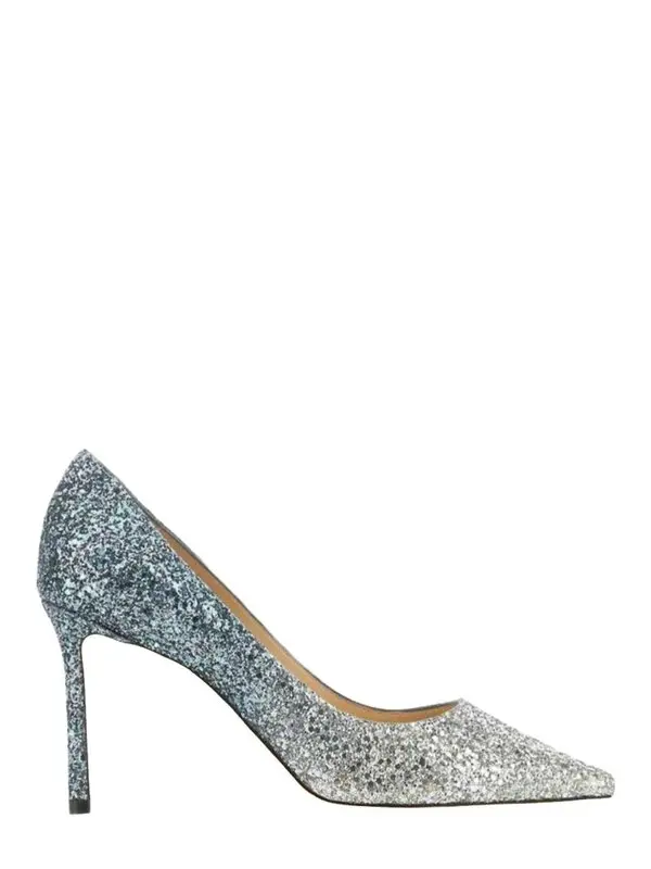 JIMMY CHOO Pointed-toe Stiletto High Heels With Glitter Embellishments - Gray