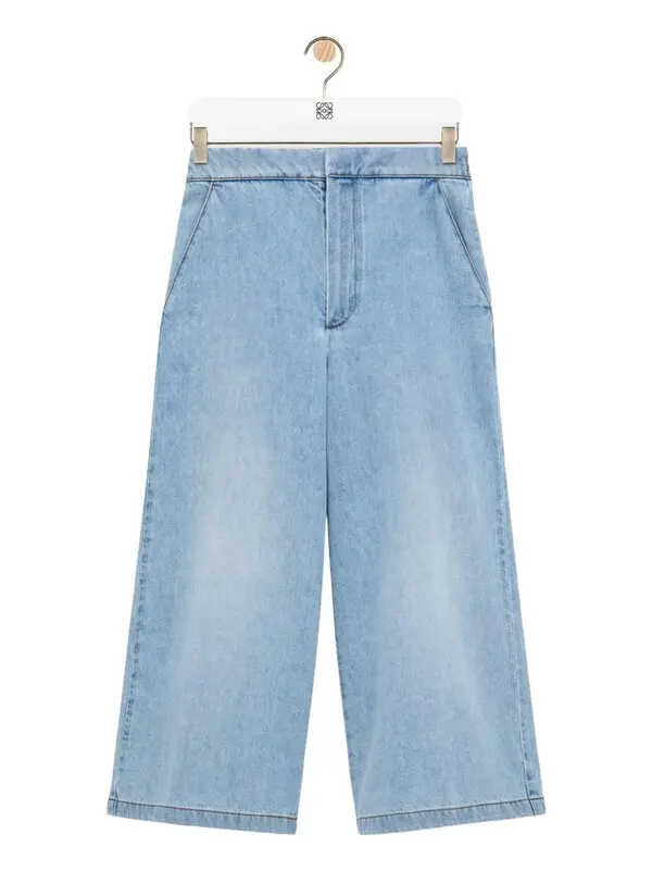 Loewe Topstitched Anagram Cropped Jeans - No