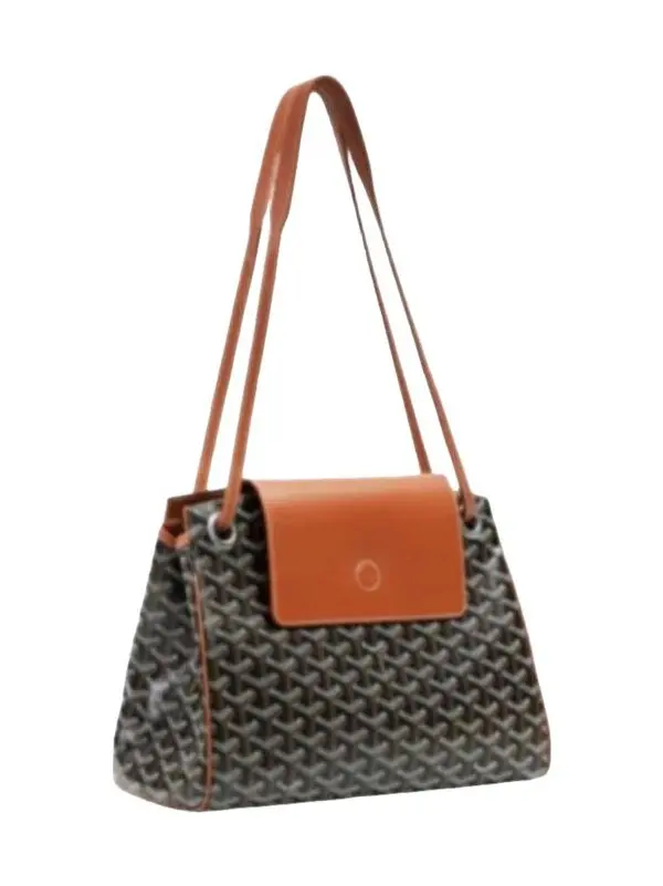 Goyard Logo Details Shoulder Bag - Black