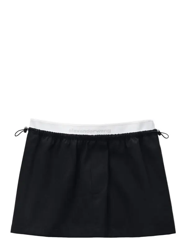 Alexander Wang Double Layer Waist Skirt - Black