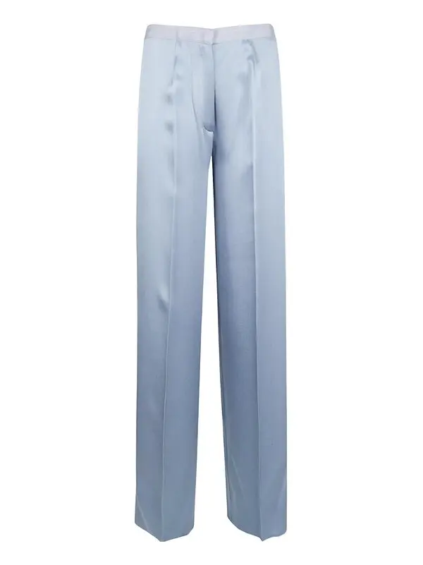 FORTE_FORTE Pressed Crease Trousers - Blue