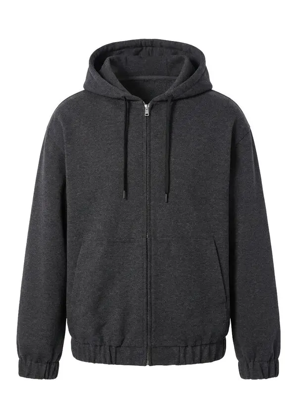 Gucci Wool Hooded Zip-up Jacket - Grey