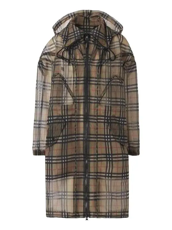 Burberry Vintage Check Mesh Parka - Black