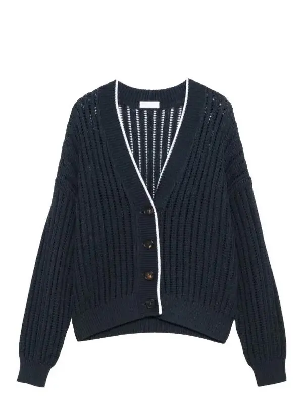 Brunello Cucinelli V-neck Button-up Cardigan - Black
