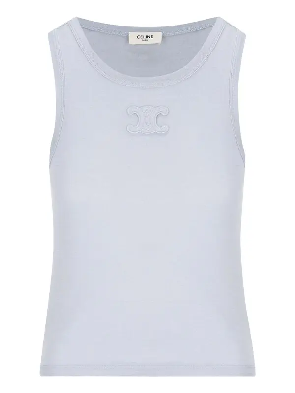 Celine Crew Neck Vest - White