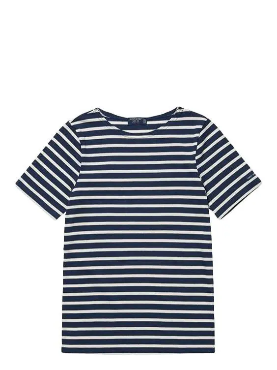 Saint James Striped Crewneck T-shirt - Blue