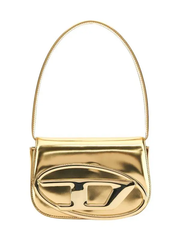 DIESEL® 1dr D-logo Fold-over Shoulder Bag - Nude