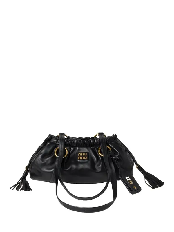 Miu Miu Joie Nappa Leather Bag - Black