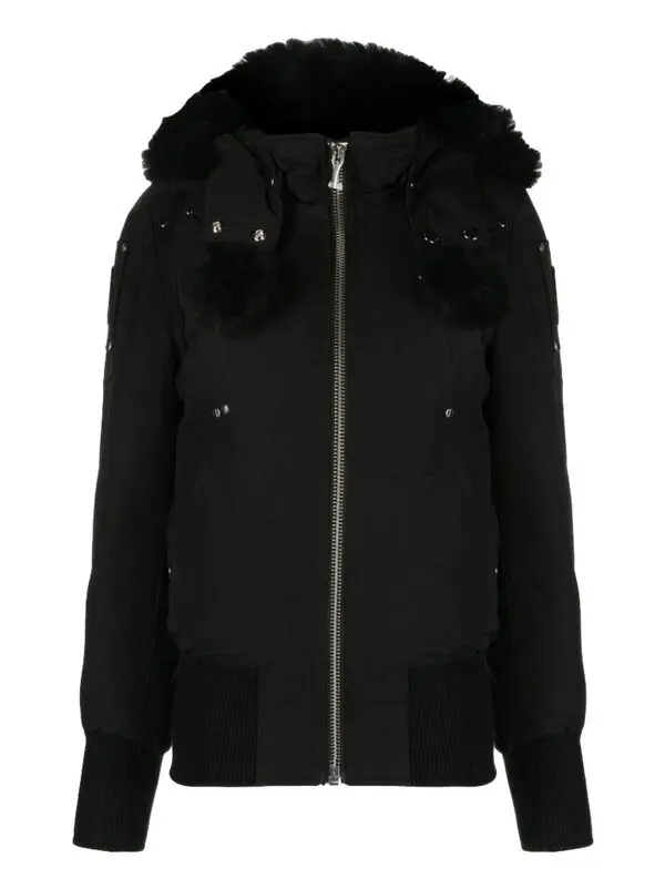 Moose Knuckles Drawstring Hooded Jacket - Black