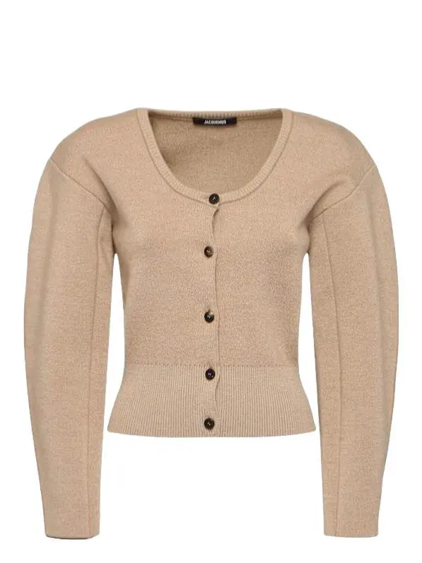 Jacquemus Le Gilet Doppio Wool Blend Cardigan - Nude