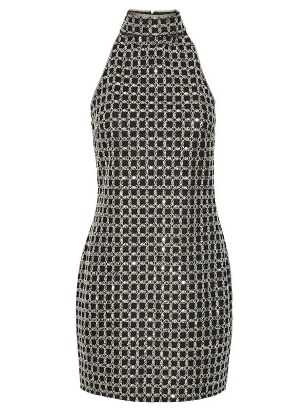 ROTATE BY BIRGER CHRISTENSEN Chainmail Mini Dress - Gray