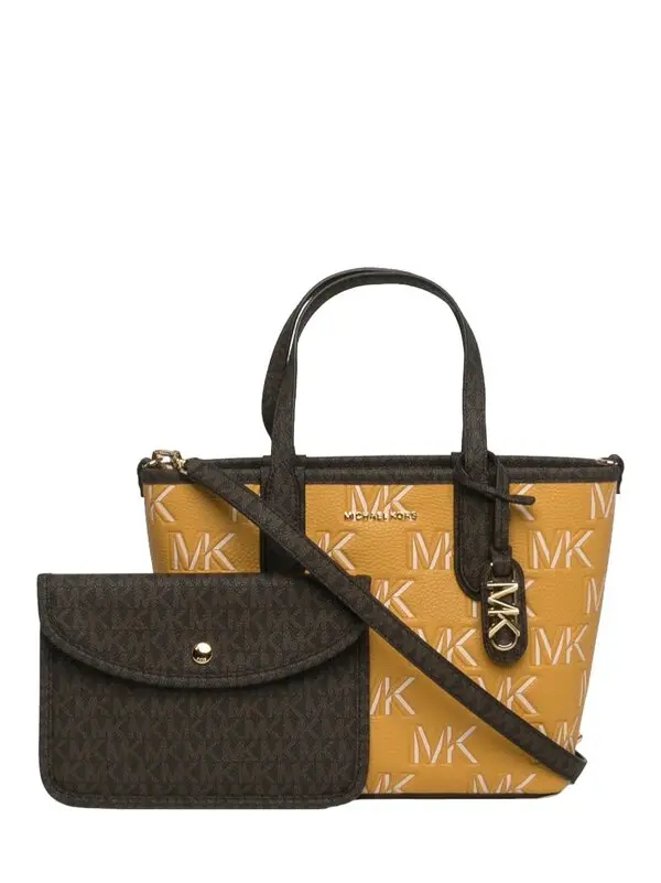 Michael Kors Eliza Logo Letter Tote Bag - Black