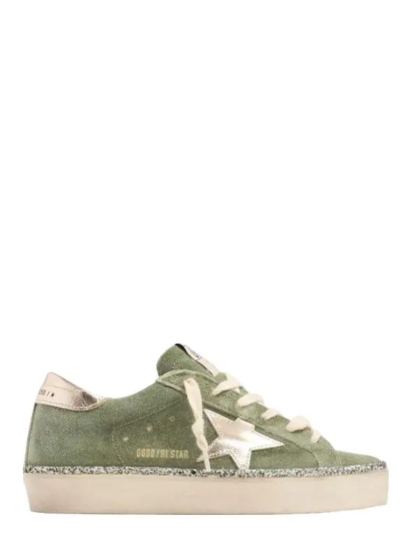 GOLDEN GOOSE Hi Star Waxed Suede Sneakers - Nude