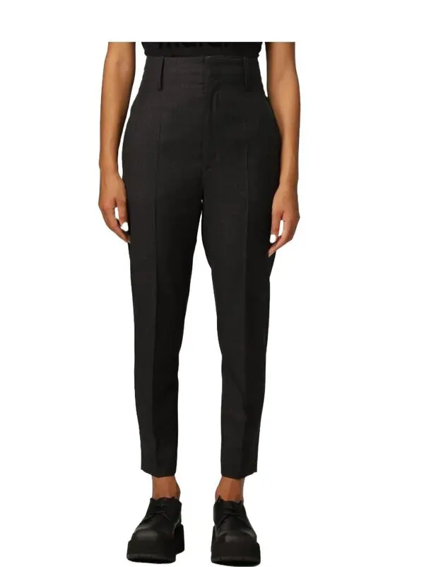 Isabel Marant Étoile High-waisted Plaid Trousers - Black