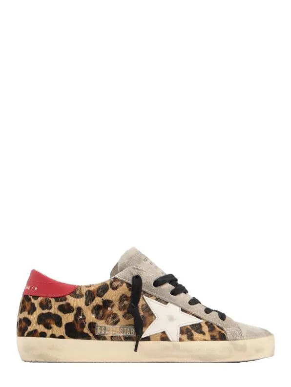 GOLDEN GOOSE Leopard Suede Superstar Sneakers - Multicolor