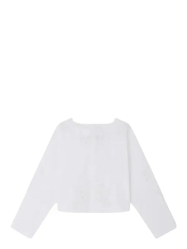 Soeur Long-sleeved Top With Cutout Detail - White