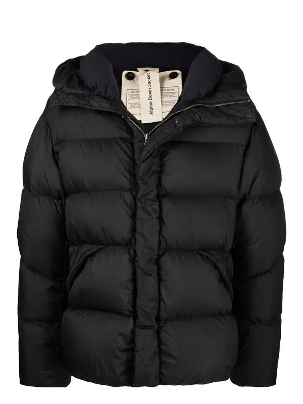 TEN C Oversized Hooded Down Jacket - Black