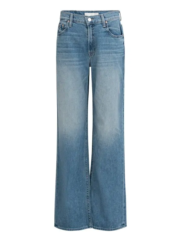 MOTHER The Spinner Zip Sneak Jeans - Blue