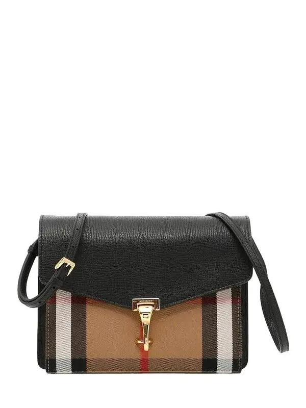 Burberry House Check Clamshell Bag - Black