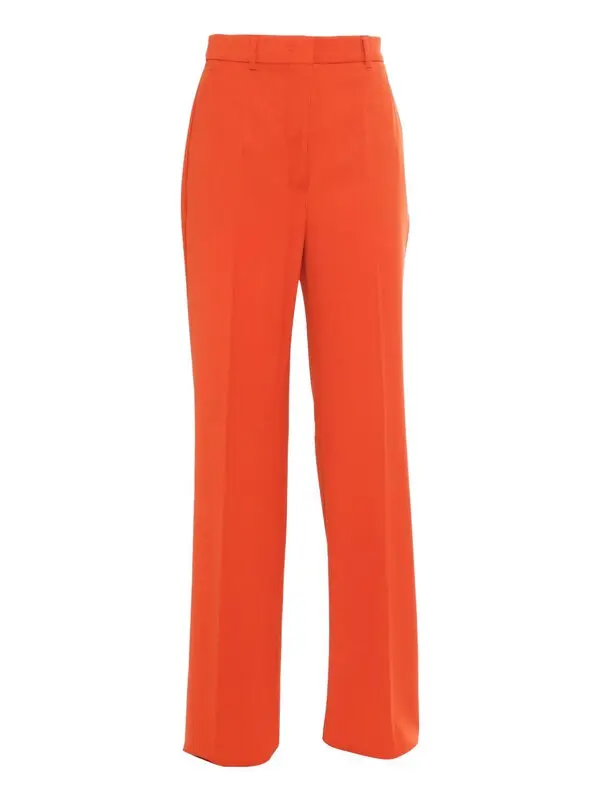 Max Mara Pleat Detailed Straight Leg Pants - Red