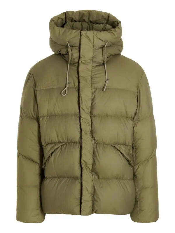 TEN C Padded Hooded Jacket - Green
