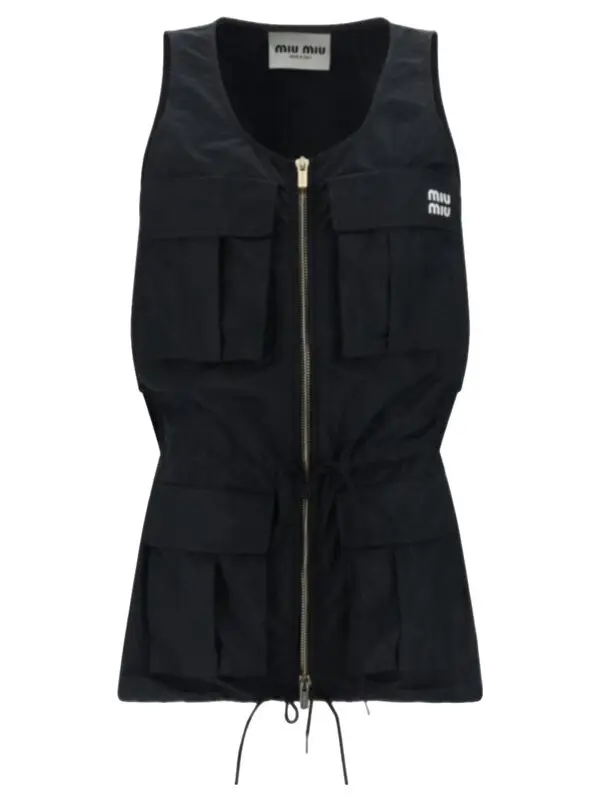 Miu Miu Technical Fabric Mini Dress - Black