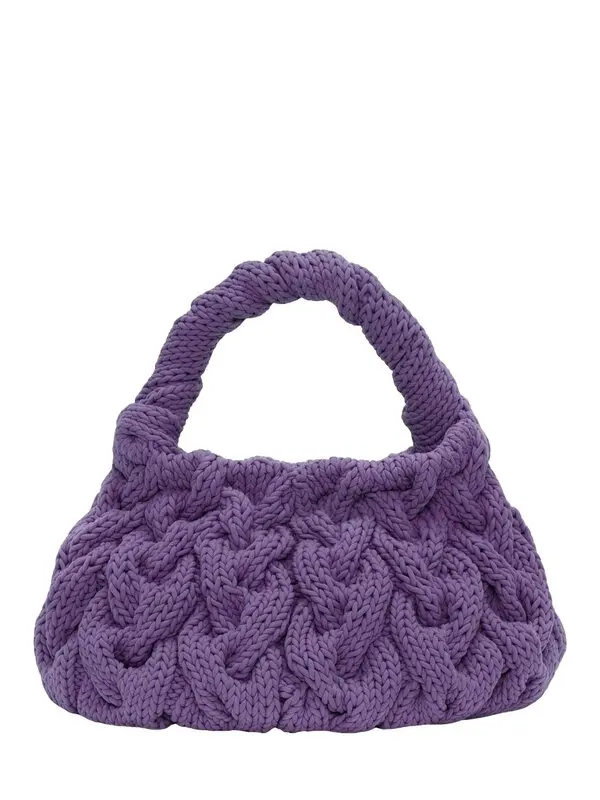 J.W.ANDERSON Jw Anderson Cable Knit Tote Bag - Purple
