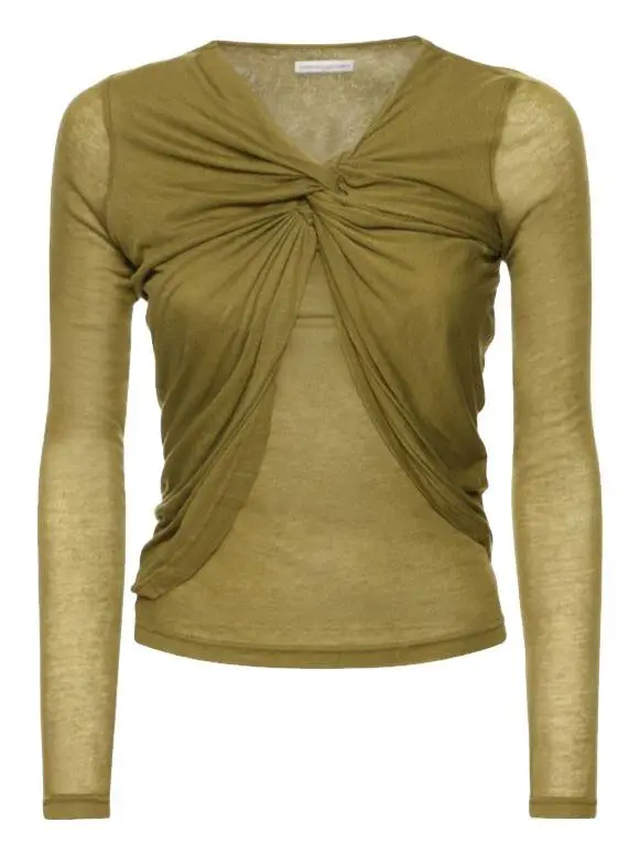 Christopher Esber Twisted Transparent Knitwear - Green