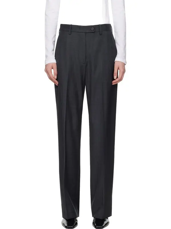 Co Relaxed-fit Wool Twill Trousers - Black